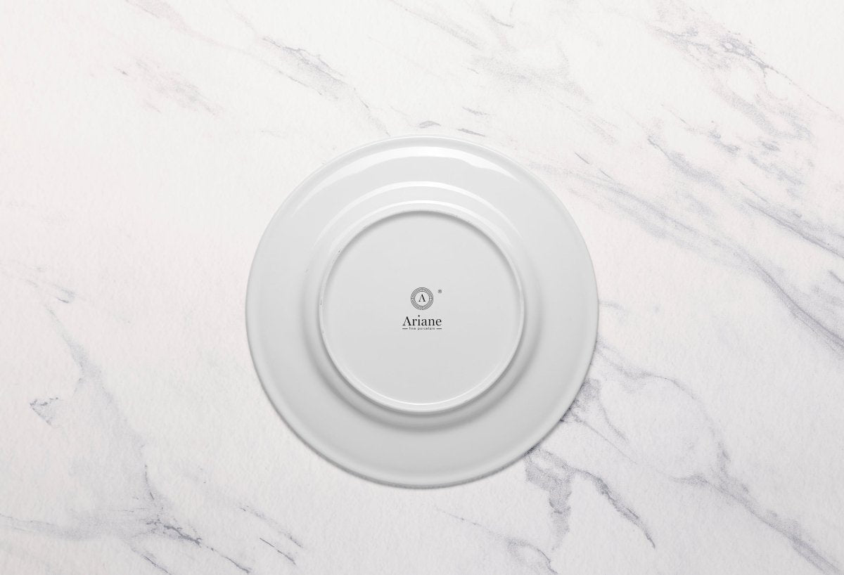 Ariane Prime 9 4/9" White Orba Porcelain Flat Plate - 12/Case (APRARN1