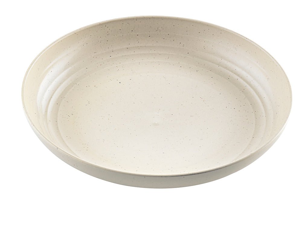 Packnwood HUSKLY Reusable plate beige husk composite D: 7.8in H: 1.3in
