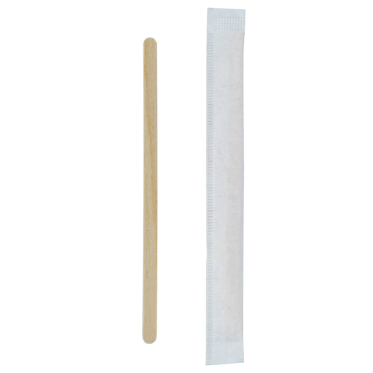 Packnwood Individually Wrapped Wooden Coffee Stirrers L:4.3in