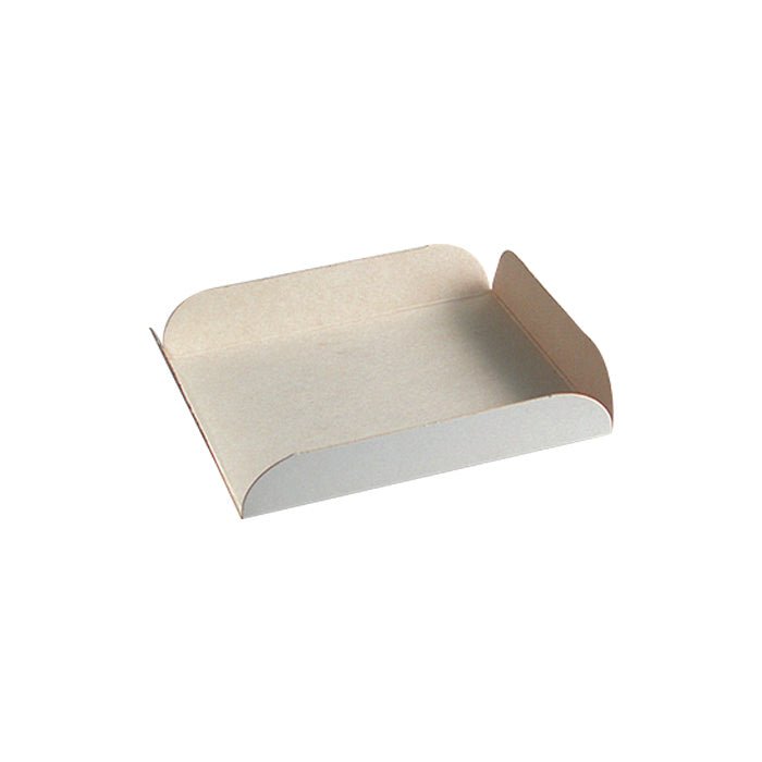 Packnwood White Square Tray with Foldable Edges L:6.69in W:6.69in H:0.